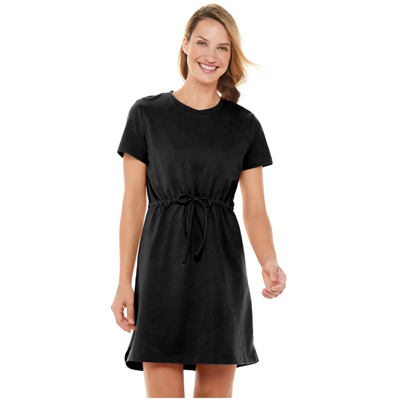 tek gear | Dresses | New Tek Gear Black Drawstring Waist Dress | Poshmark
